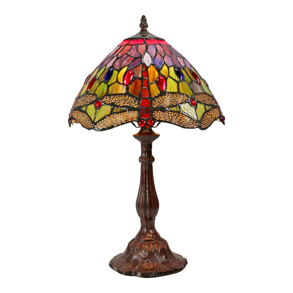 DRAGONIA: Leadlight Table Lamp (Avail in Red & Blue) — Discount Lighting