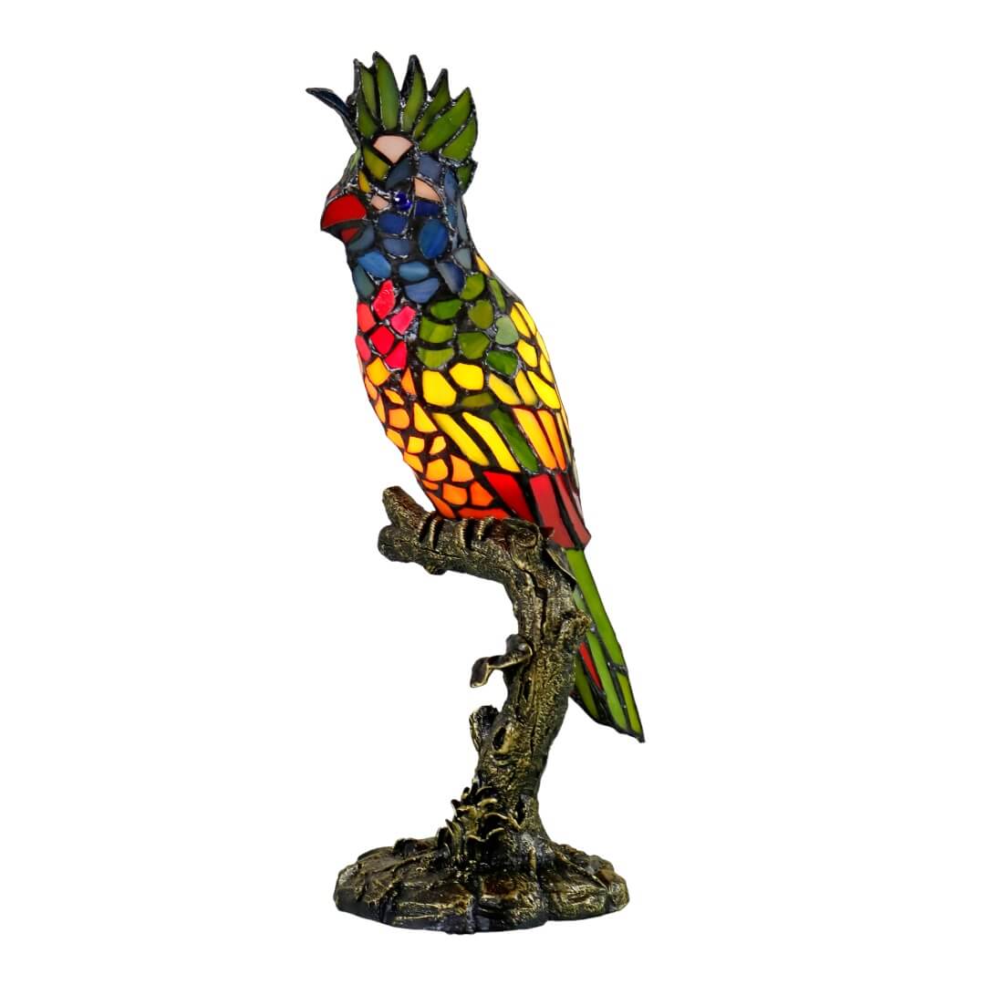 Parrot Tiffany Leadlight Table Lamp — Discount Lighting