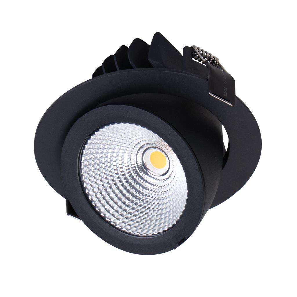 SCOOP-25: Round 25W LED CCT Dimmable Recessed Downlights with 45° Tilt ...