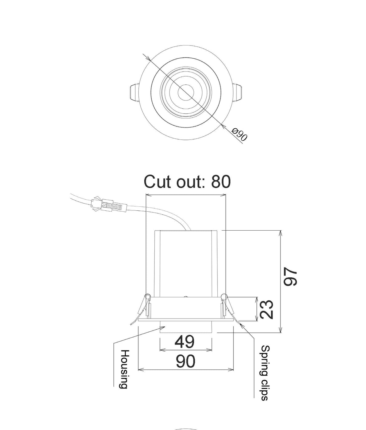 TELE: Recessed Retractable & Dimmable Tri-CCT LED Spot Downlight ...
