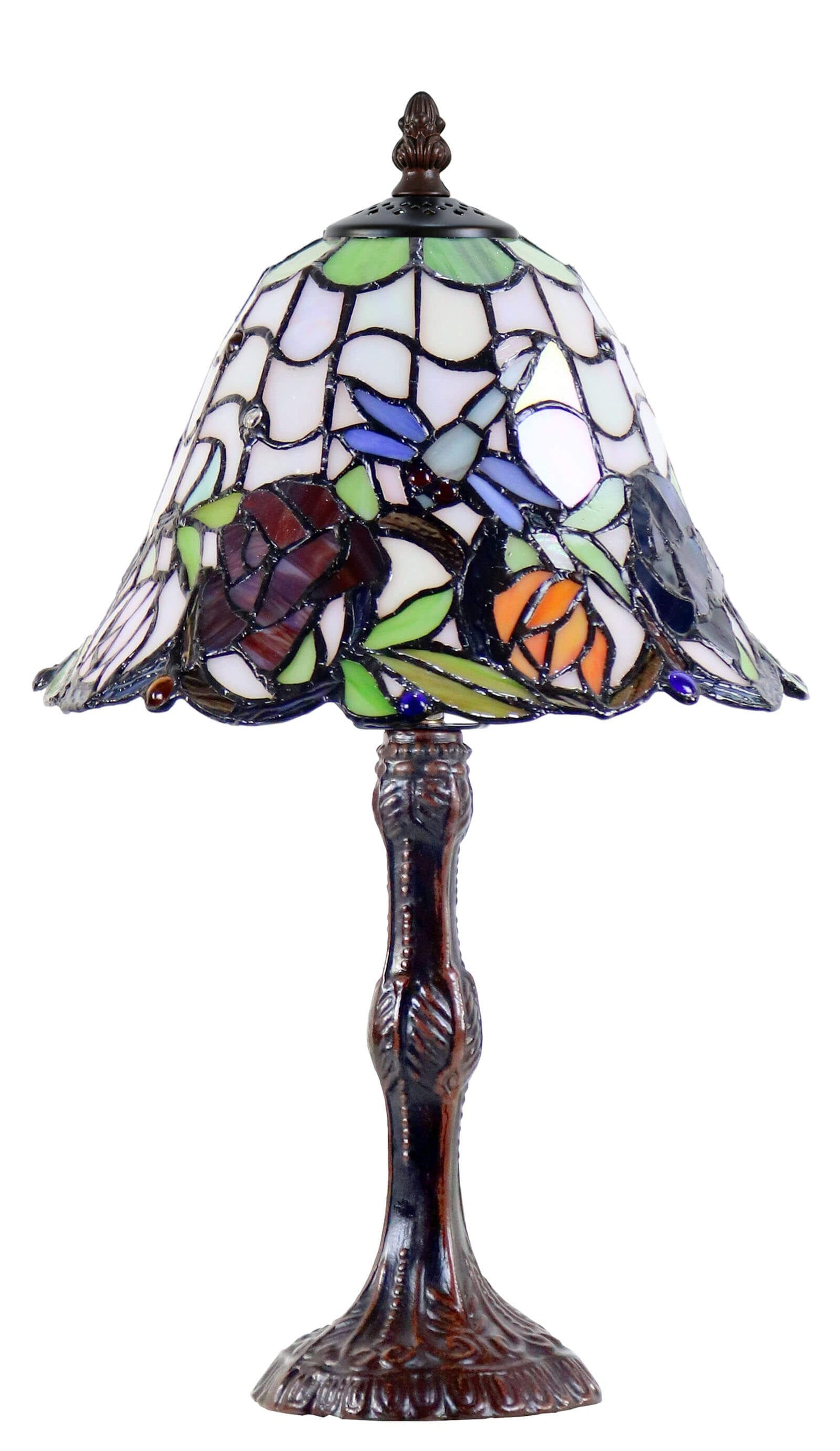Rose & Dragonfly Leadlight Table Lamp (Avail in 2 sizes) — Discount Lighting