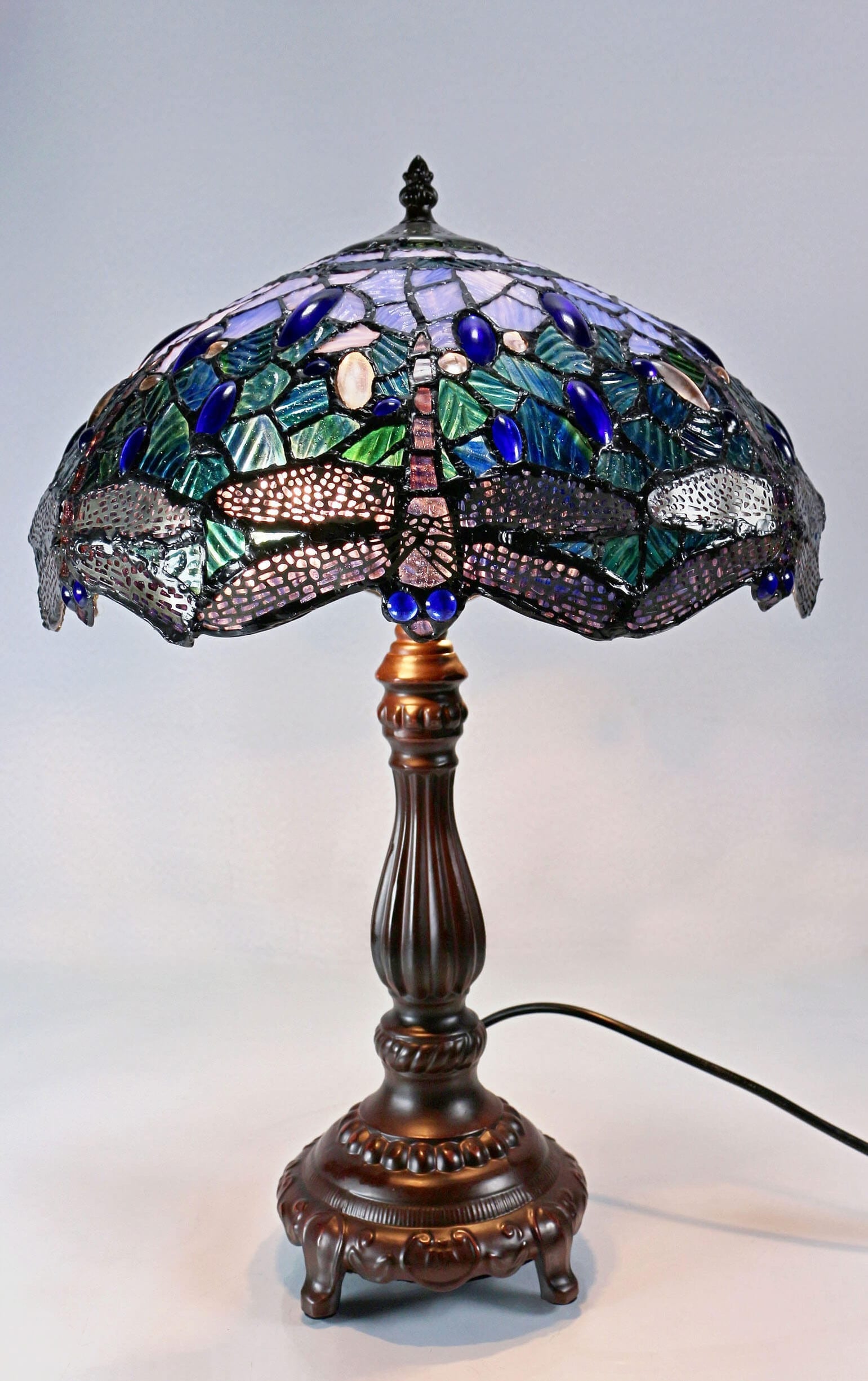 Blue Dragonfly Leadlight Table Lamp (Avail in 2 sizes) — Discount Lighting