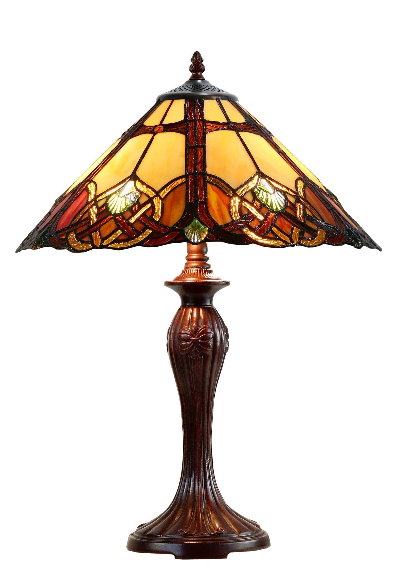 SUNSET: Large Leadlight Table Lamp — Discount Lighting