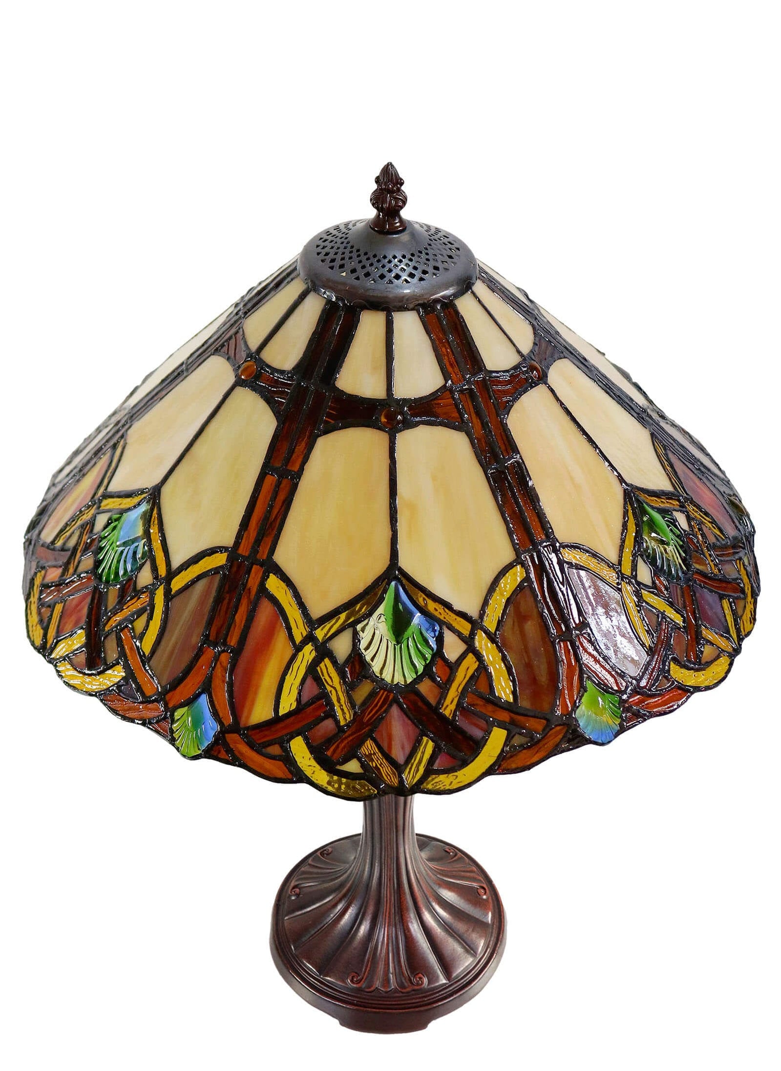 SUNSET: Large Leadlight Table Lamp — Discount Lighting