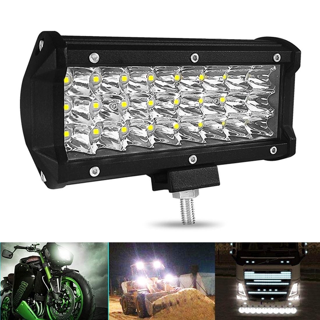 7 Inch 18W 1800Lm 3 Row Led Strip Light Working Refit Off - Road Vehic ...
