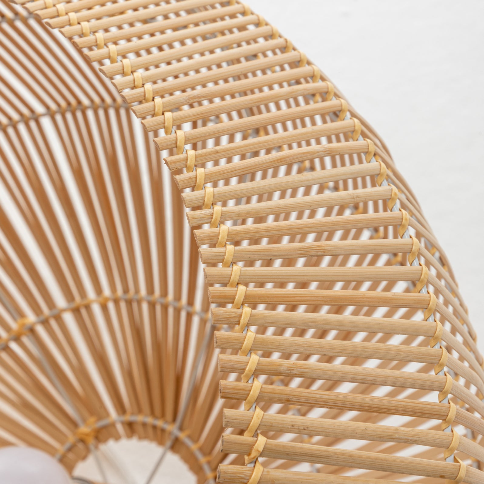 Solara Sphere Natural Hand-Woven Bamboo Cage Pendant Lamp Light ...
