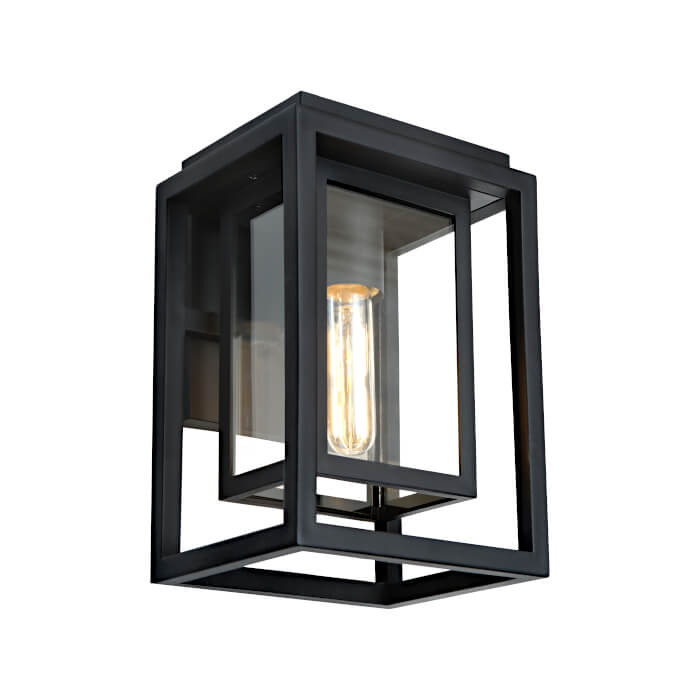 LUTON: IP43 1 Light Metal Exterior Wall Light (Available in Black & Ol ...