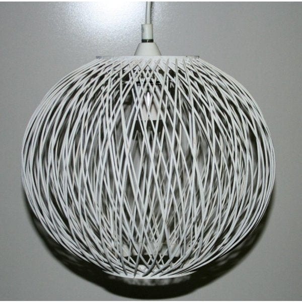 DIY - Small Modern White Coloured Cane Ball 1 Light DIY Ceiling Fixtur ...