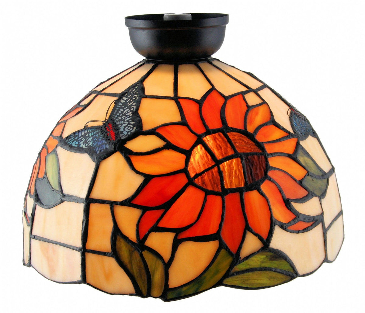 LEADLIGHT - Amber/Blue Butterfly Lead Light DIY Ceiling Fixture ...