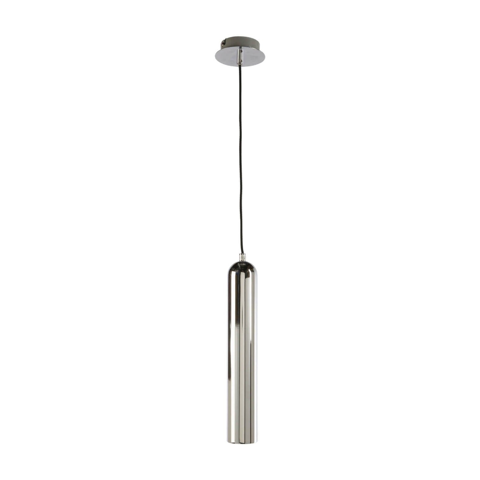 HAITI - Modern Chrome Cylindrical 1 Light Cool White 4.5W LED Pendant ...