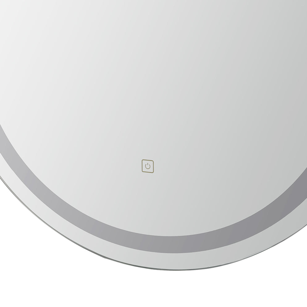 Embellir LED Wall Mirror With Light 50X75CM Bathroom Decor Oval Mirror ...