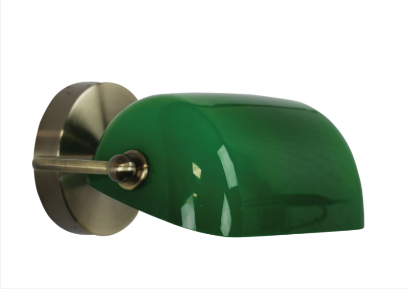 BANKERS Wall Light (avail in Antique Brass & Black) — Discount Lighting