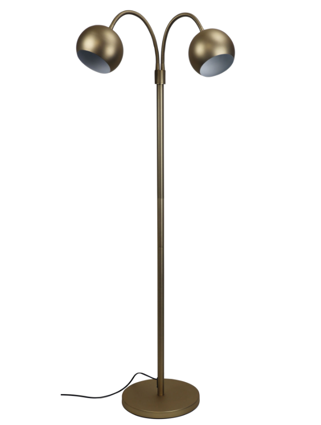 BOBO Floor Lamp - Twin Flexible Neck Bronze — Discount Lighting
