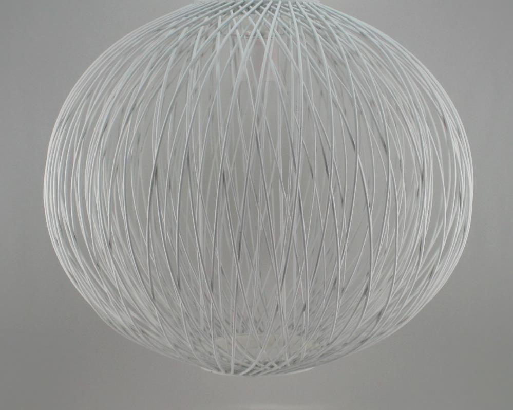 DIY - Large Modern White Coloured Cane Ball 1 Light DIY Ceiling Fixtur ...