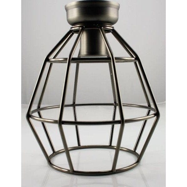 DIY - Black Nickel Caged 1 Light DIY Close To Ceiling — Discount Lighting