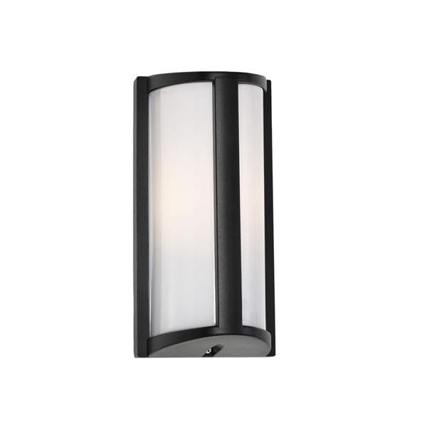 REGINA - Modern Black Rectangular 1 Light Exterior Wall Bracket With O ...