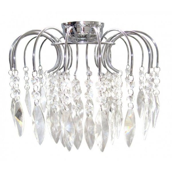 DIY - Chrome 1 Light DIY With Clear Beads And Clear Highlights ...